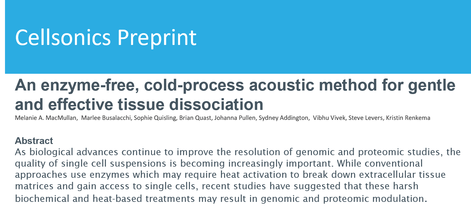 Resources | Cellsonics