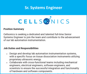Careers | Cellsonics